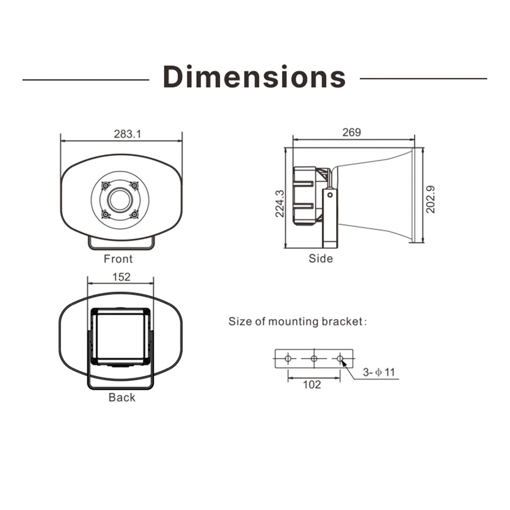 GEN-6391A03, GEN-6391A03, Bocina IP-SIP para exteriores IP65, PoE, 30W ...
